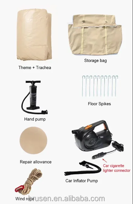 Air Pole Glamping Inflatable House Tent - Perfect for 6-8 People