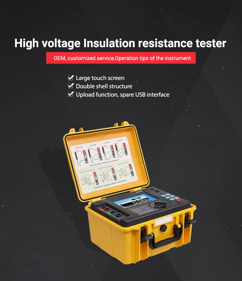 Digital Milliohm Meter - 100a Micro Ohm Meter 10kv Tester