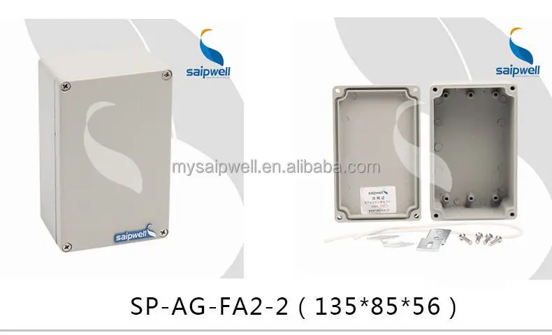 Saip/saipwell Aluminum Junction Box Sp-ag-fa2-2 135*85*56mm Waterproof ...