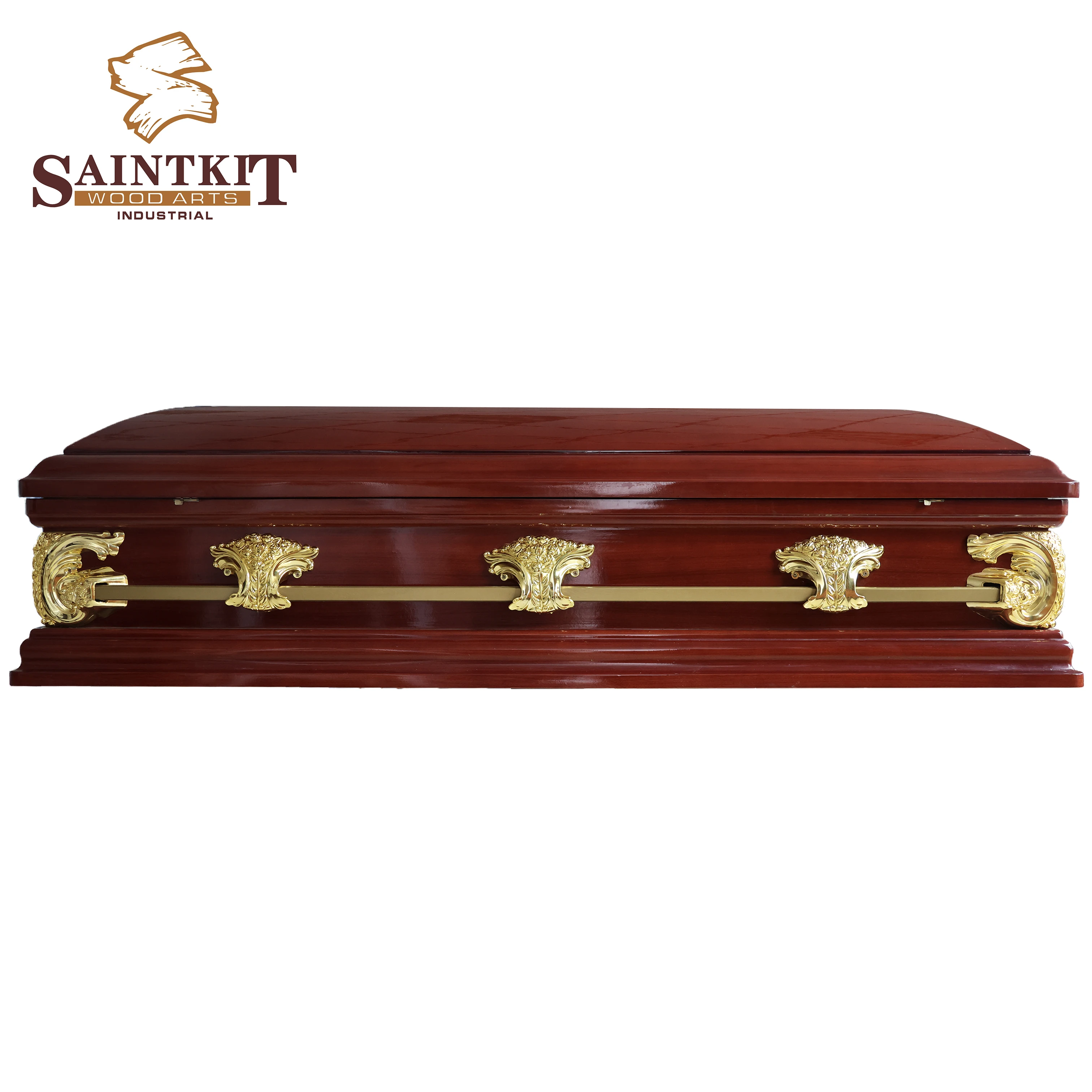 Luxury American Style Customized Solid Wooden Funeral Coffin Casket For ...