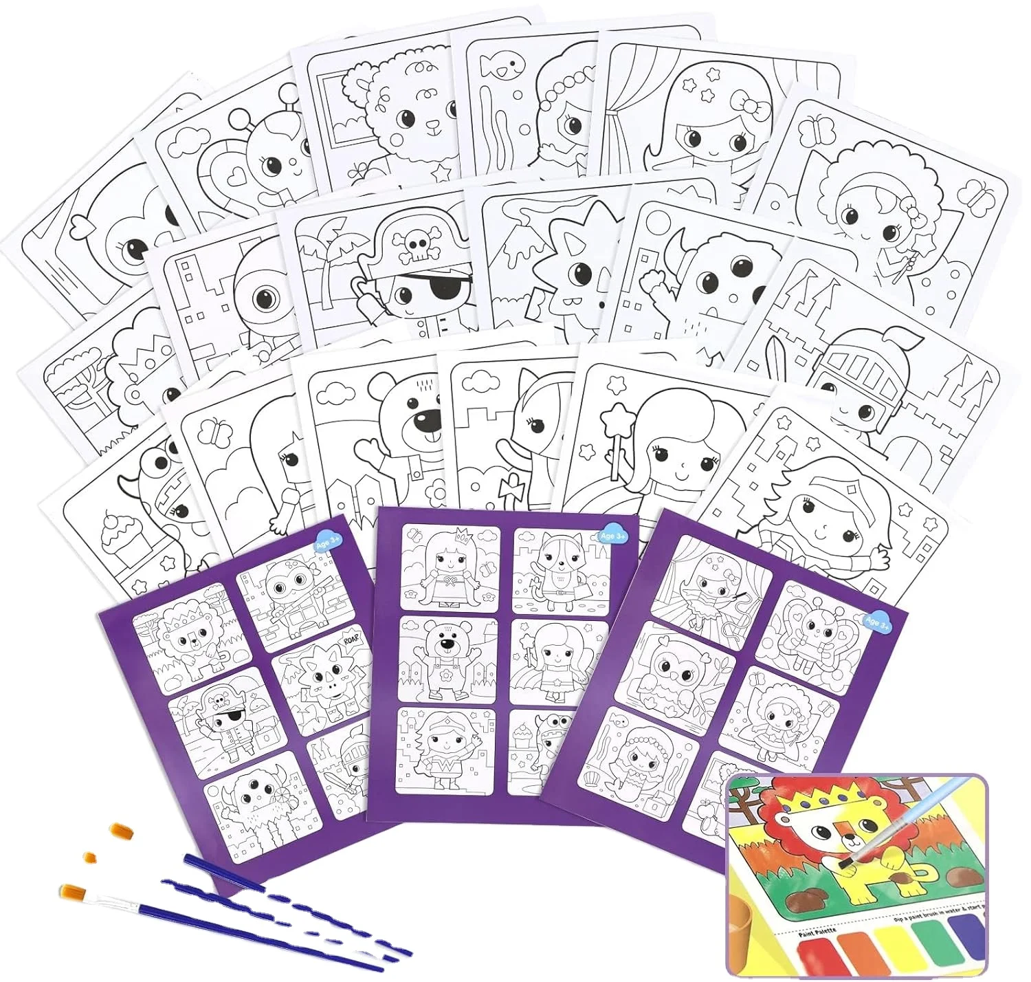 Art Supplies Coloring Note Pad Portable Drawing Kit for Kids Coloring ...