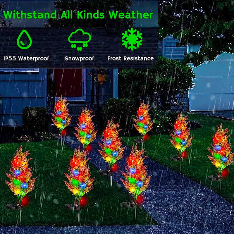 Outdoor Solar Centerpiece Artificial Holiday Tree For Garden Decoration ...