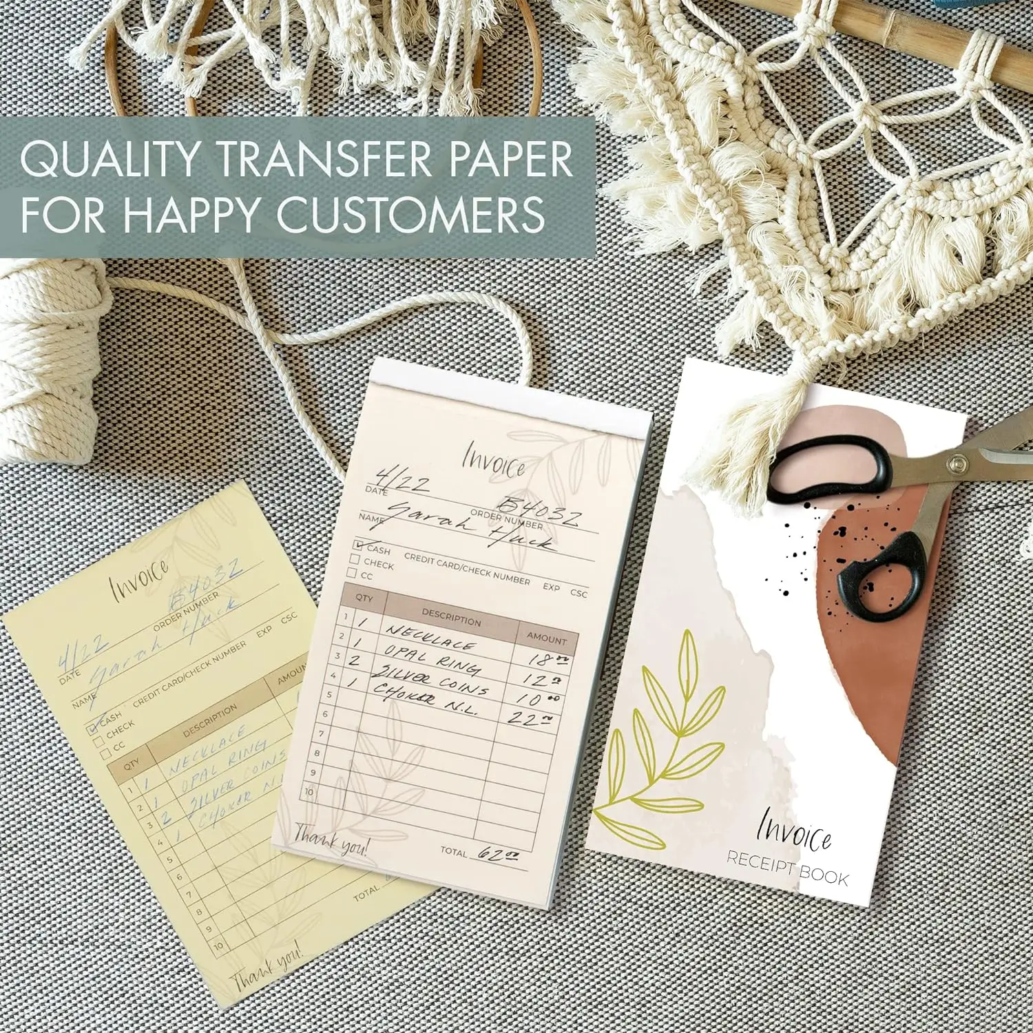 Custom Duplicate/triplicate Carbonless Receipt Invoice Book