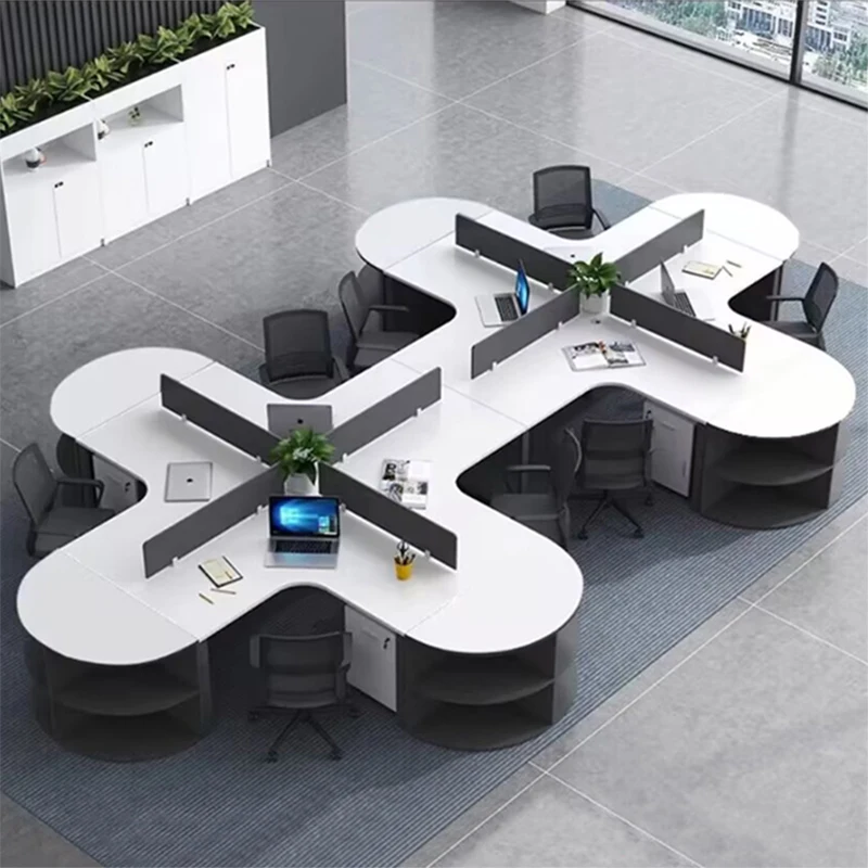 Fashion Modular Office Desks Furniture Wooden Work Station Modern ...