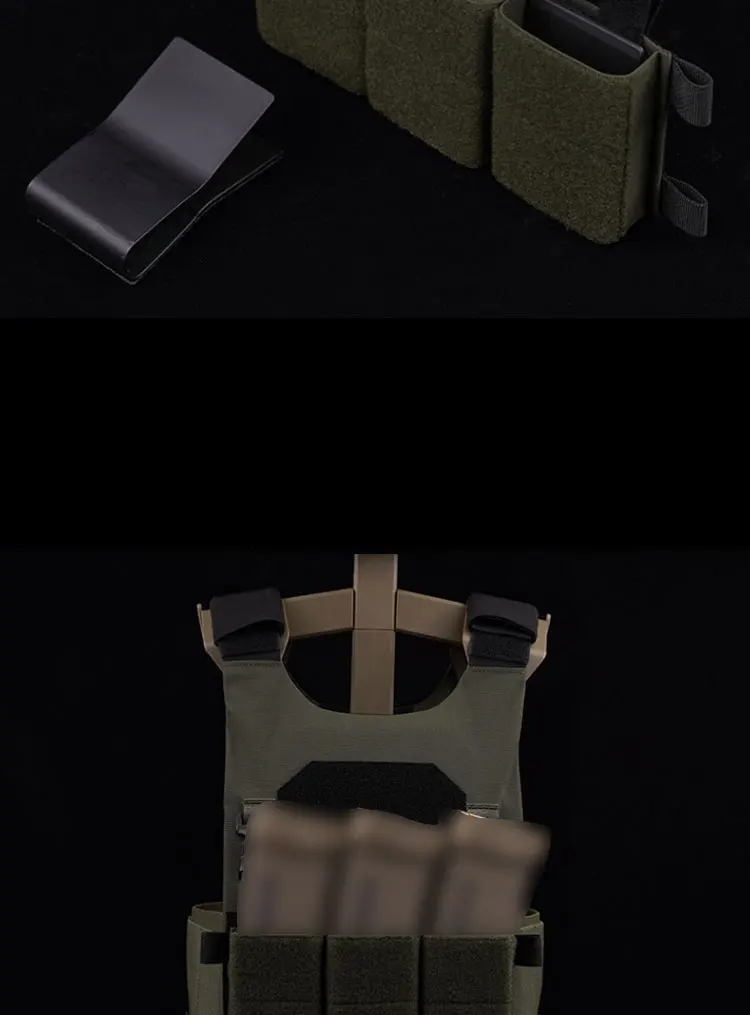 Tactical Triple Magazine Pouch Hook Loop Panel For 5.56 Mag Pouches ...