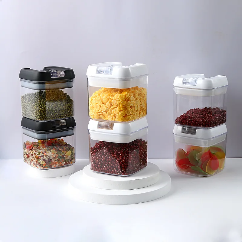 5 Pieces Set Airtight Food Storage Container Kitchen Dry Goods ...