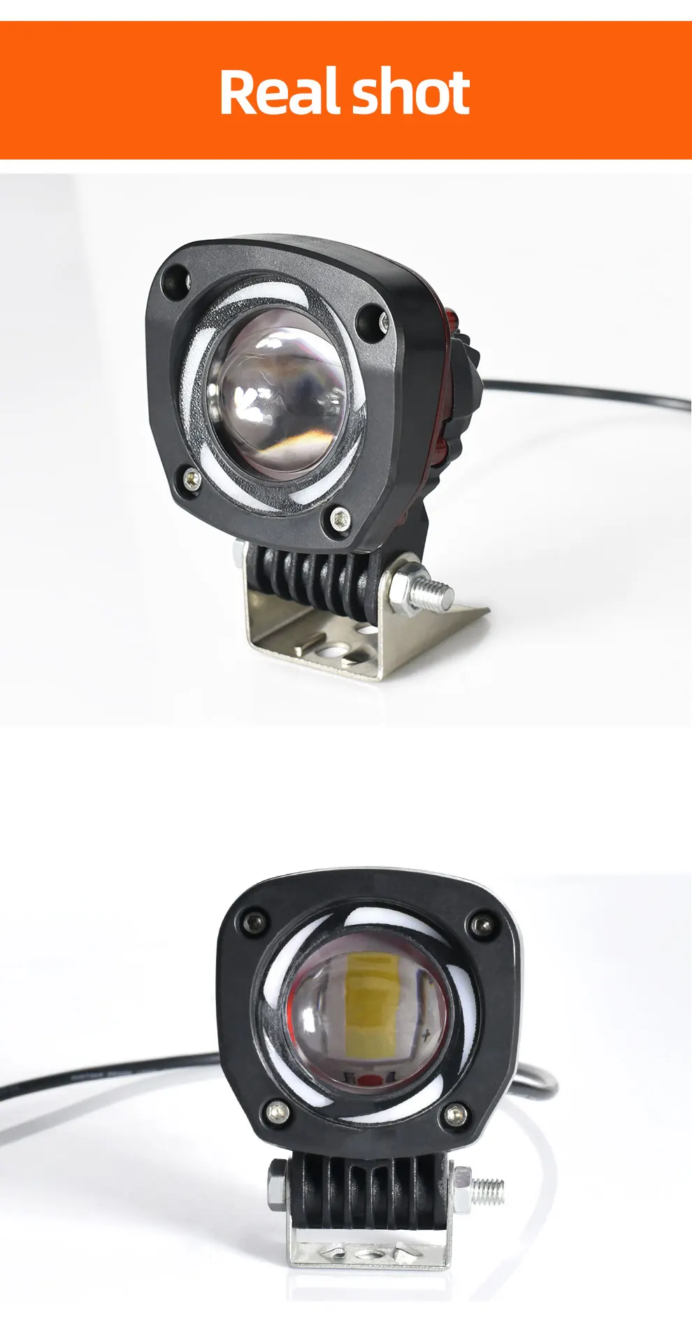 Motorcycle Lighting System 3000Lm Mini Driving Light Bi-Lens RGB DRL ...