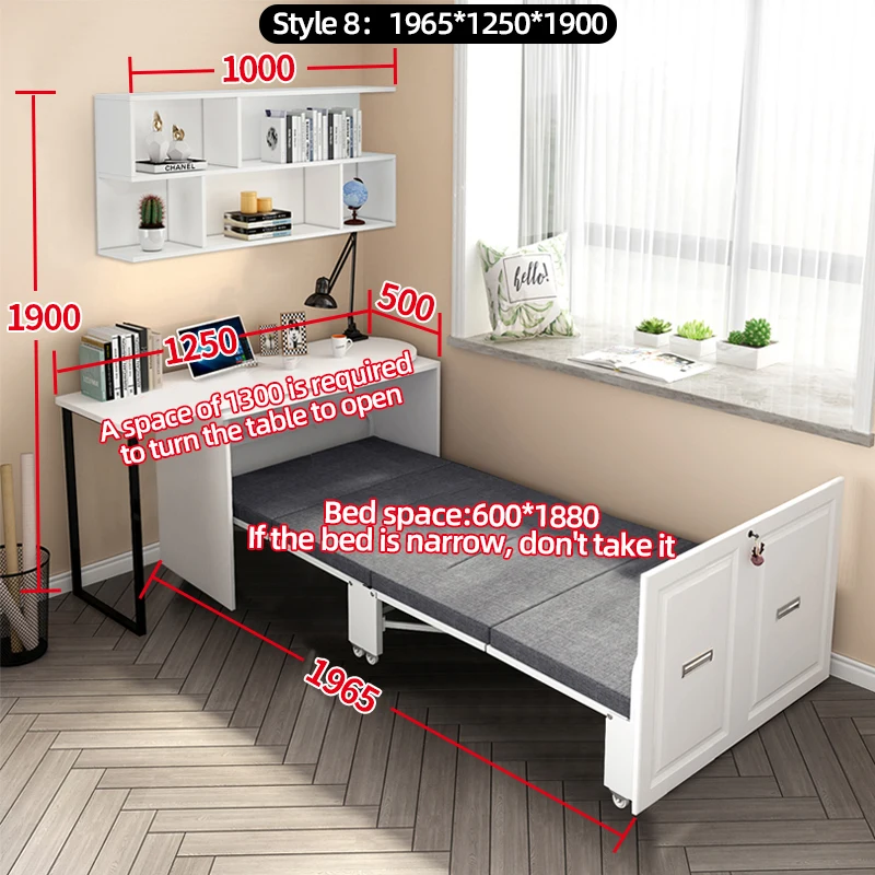 Invisible Folding Wall Bed Multi-function Solid Wood Flap Hidden Sheet ...