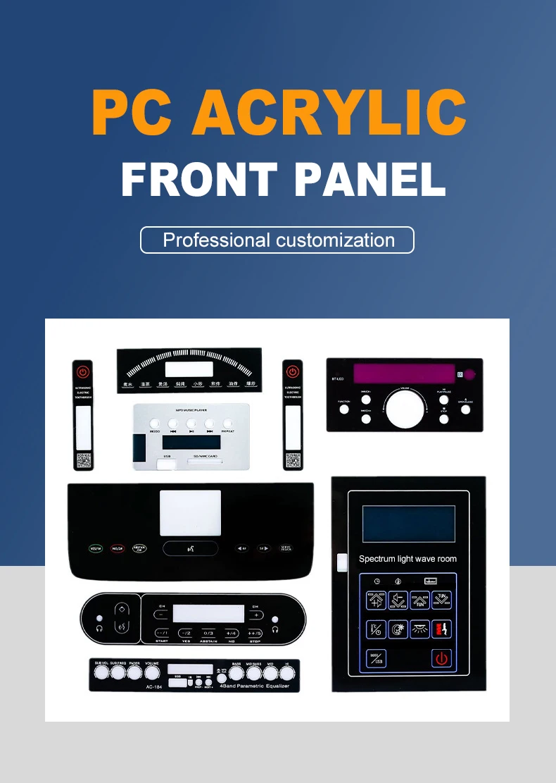 Custom Printing Membrane Panel Graphic Overlay Polycarbonate Front ...