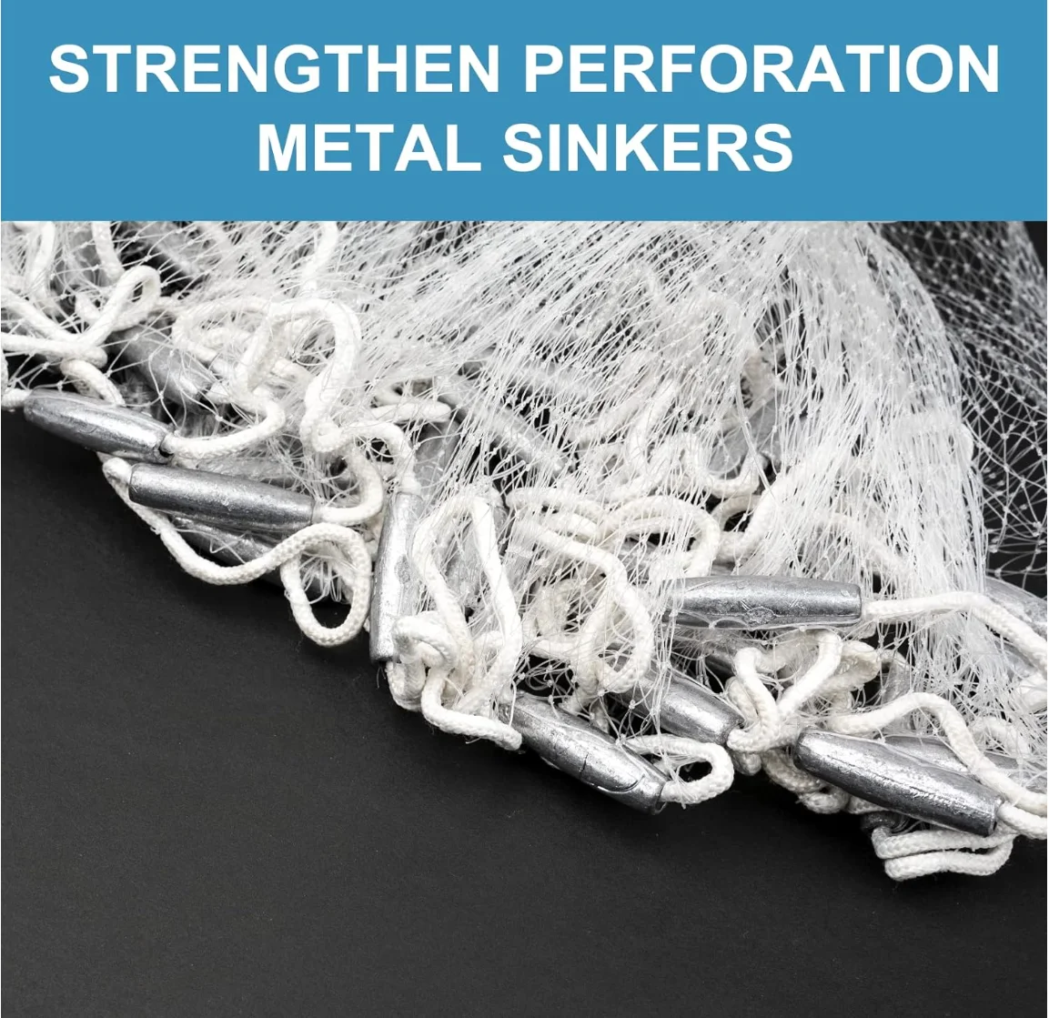 6ft10ft Cast Net American Style Hand Throwing Fishing Net With Zinc ...