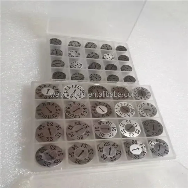 Injection Mold Date Marked Pin Inserts Stamp - Buy Mold Date Inserts ...