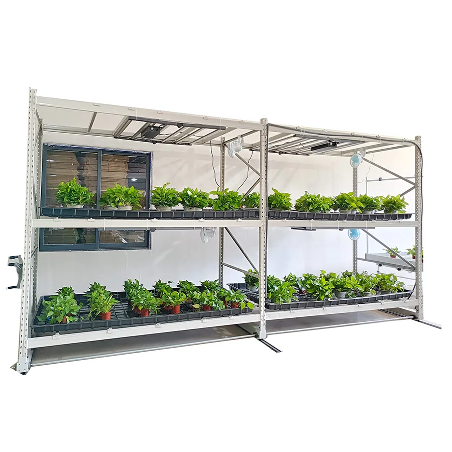 Hhydroponic Farming Microgreen Growing Racks with Trays Vertical ...