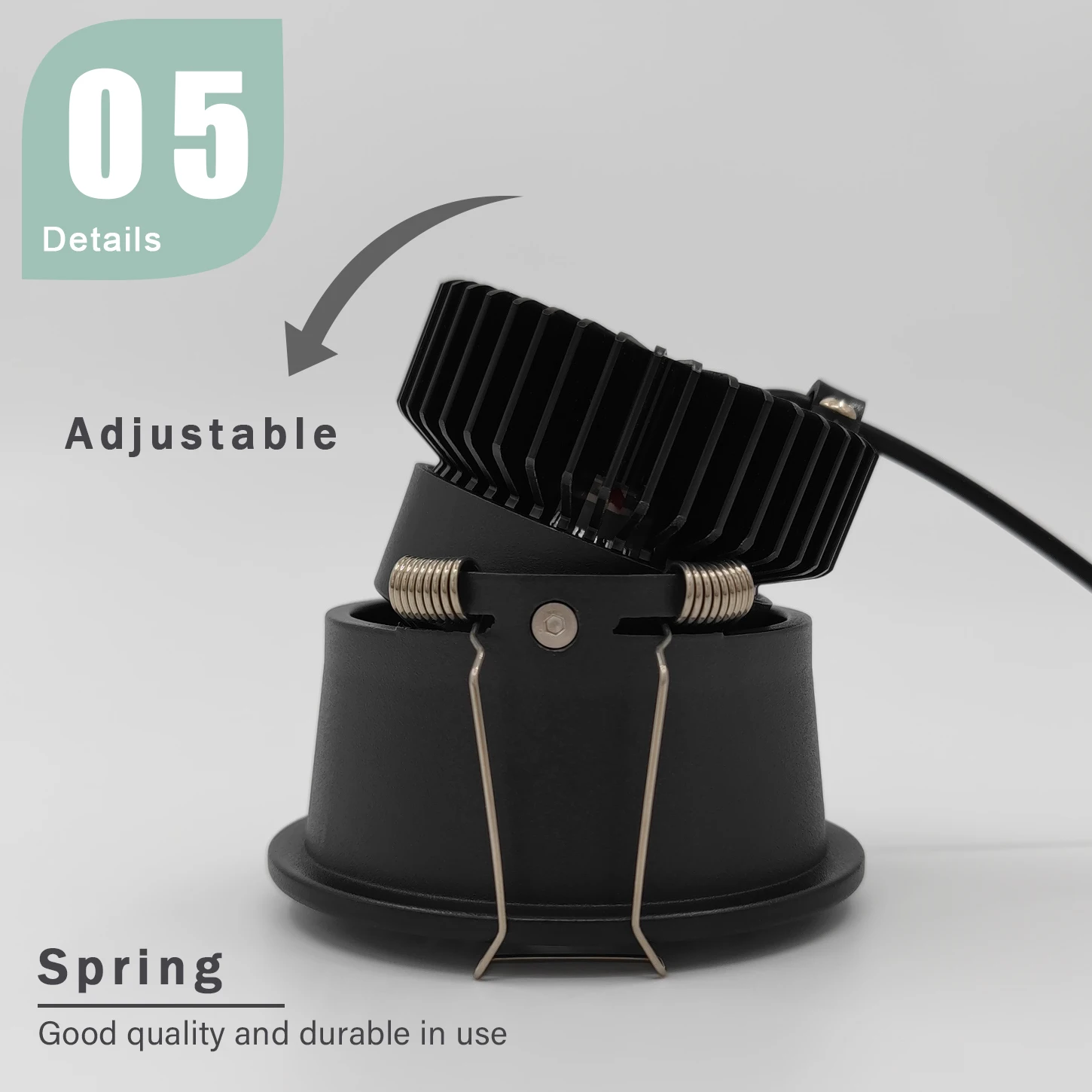 30W Downlight Black LED Spot Light - Adjustable & Efficient