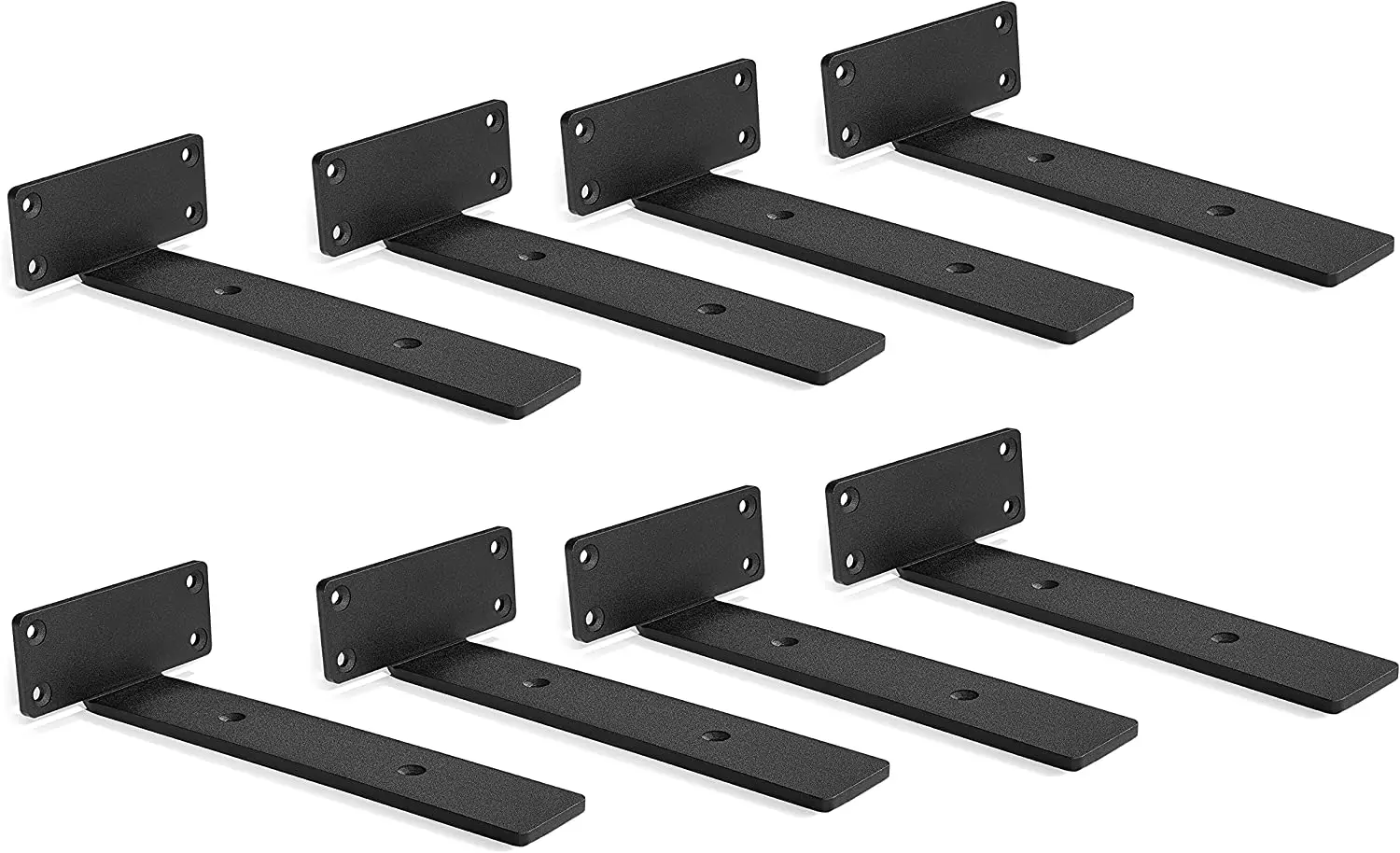 6-Inch Floating Shelf Bracket Black Metal L Brackets Hidden Invisible ...