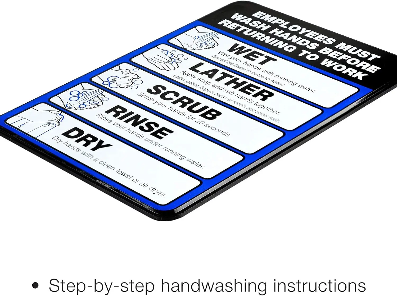 Hands Wash Stickers for Restaurants - Commercial Kitchens