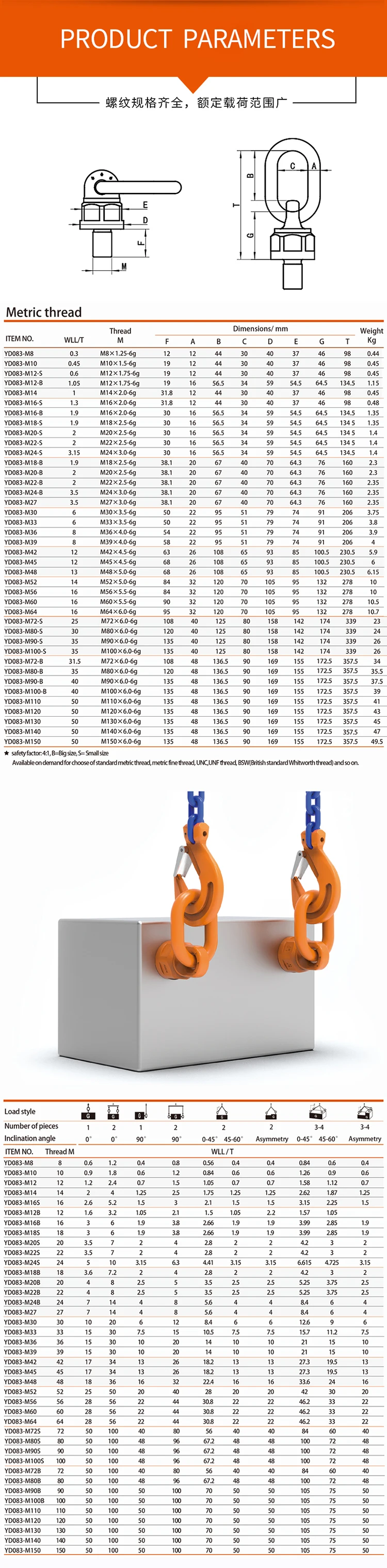 Swivel Hoist Ring / Hoist Rings / Lifting Points For Rigging Product ...