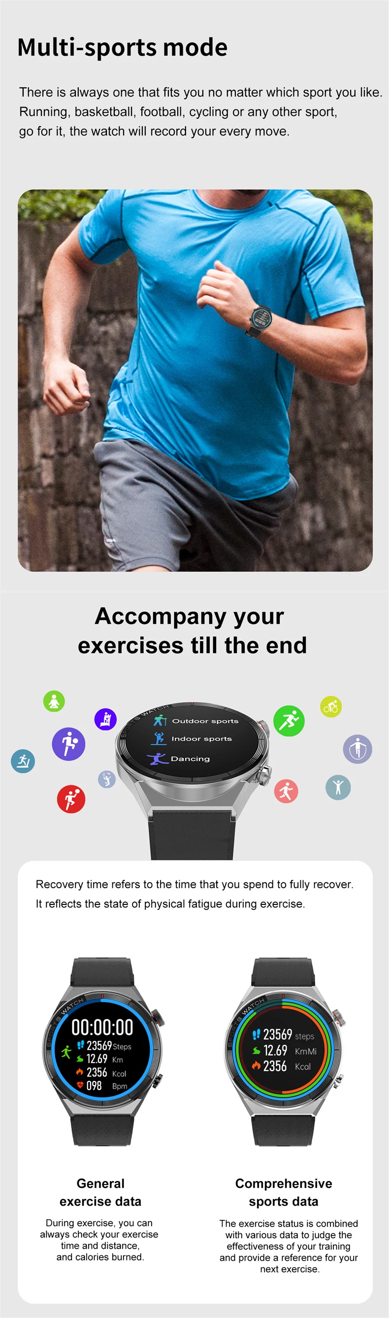 Dt 3 Mate New Woman Smart Watch Stainless Steel Leather 100% Silicone ...