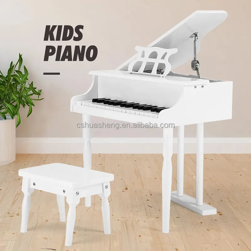 30 Keys Kids Wooden Piano Mechanical Musictoy For Children Hand-eye ...