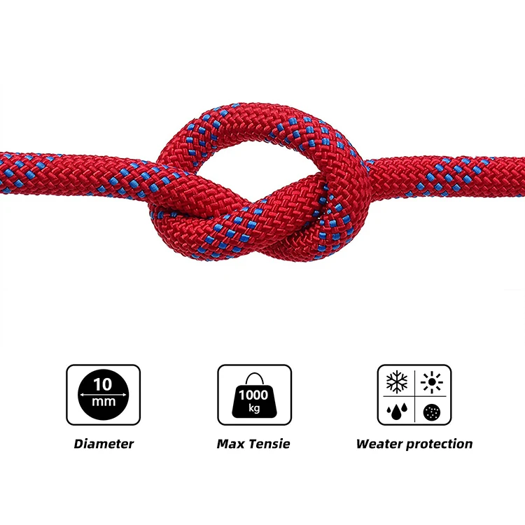 Hot Sale Nylon Static Kernmantle Climbing Ropes Outdoor Safety Ropes