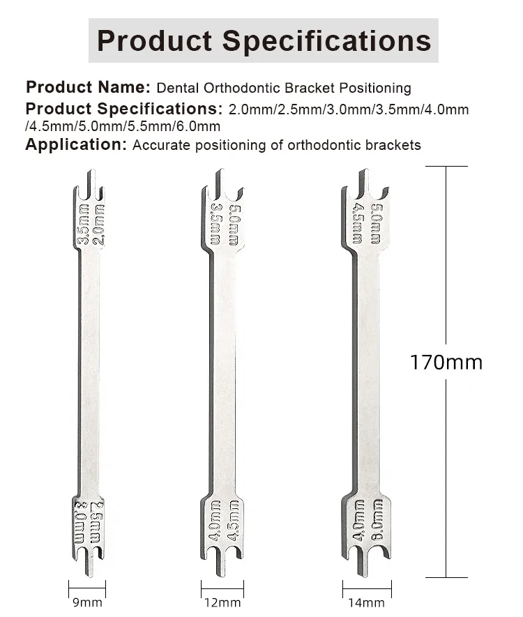 Stainless Steel Dental Orthodontic Bracket Positioner Tool Set Dental ...