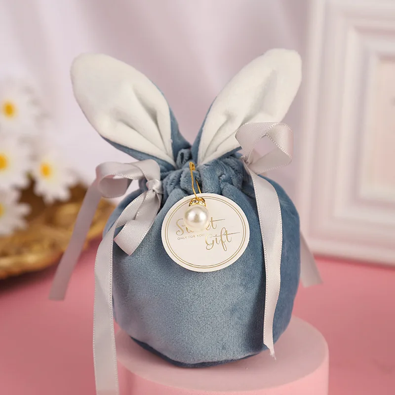 Velvet Easter Bags Cute Bunny Gift Packing Bags Dropshipping Rabbit ...