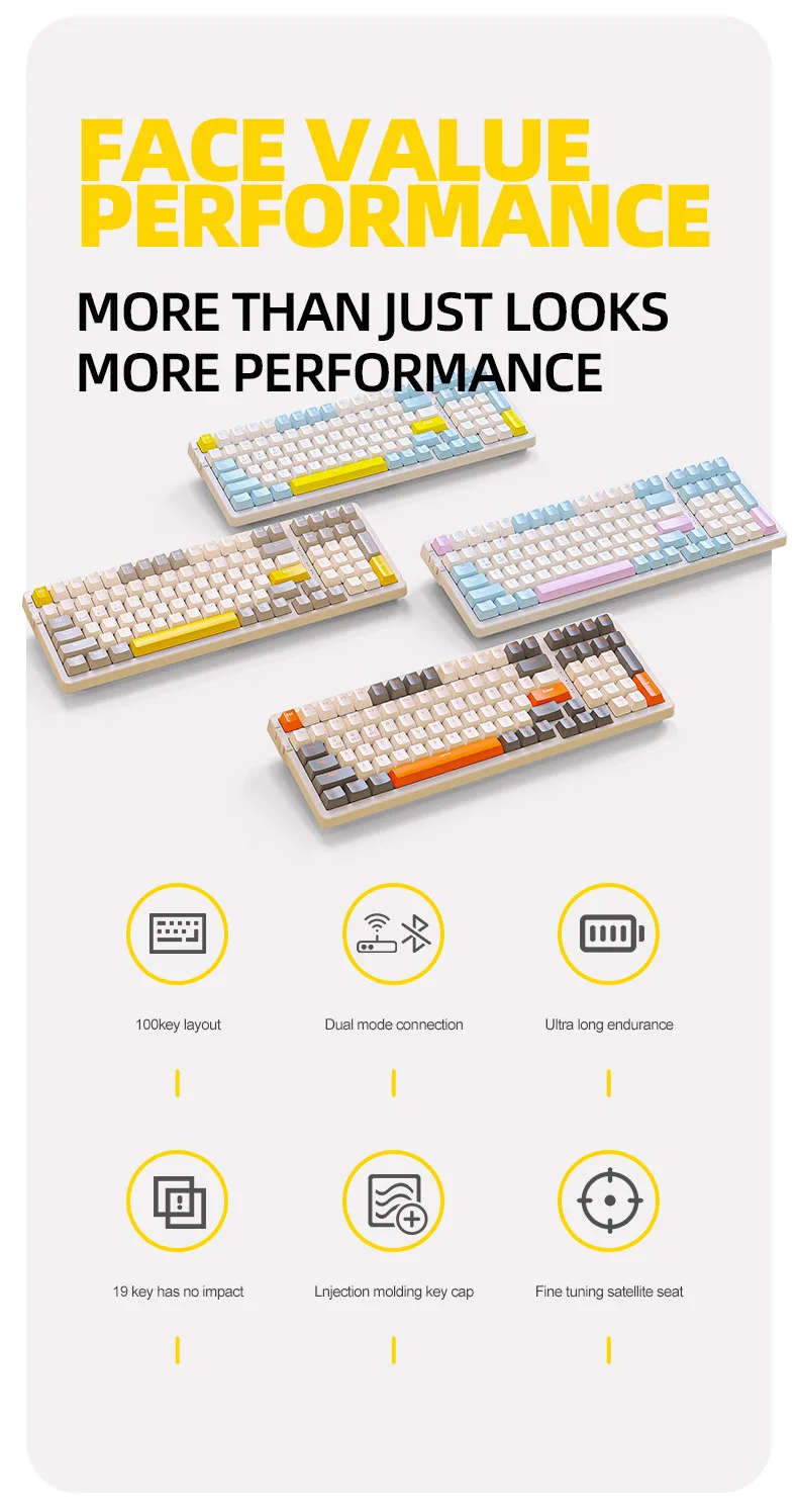 K96 Wireless Mechanical Keyboard - Dual Mode 2.4G BT5.0