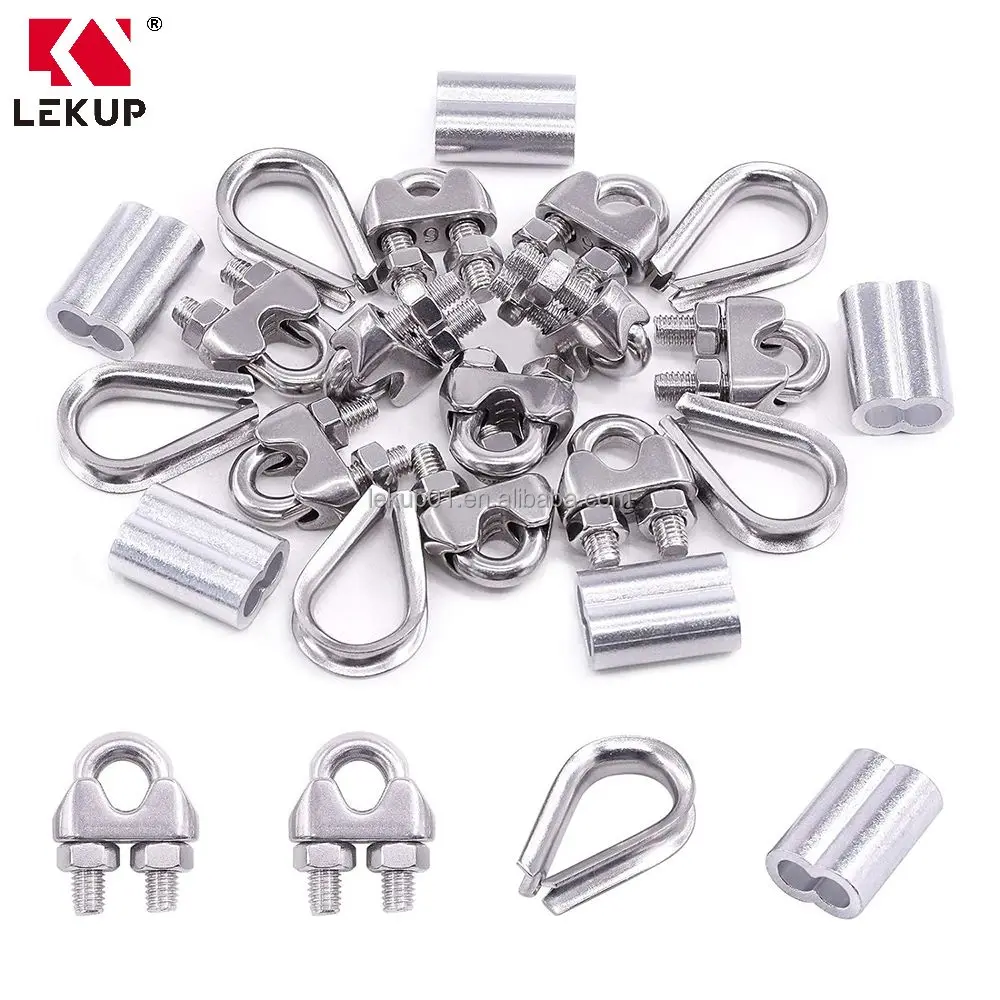 304 Stainless Steel Wire Rope Accessory Set - Durable & Versatile