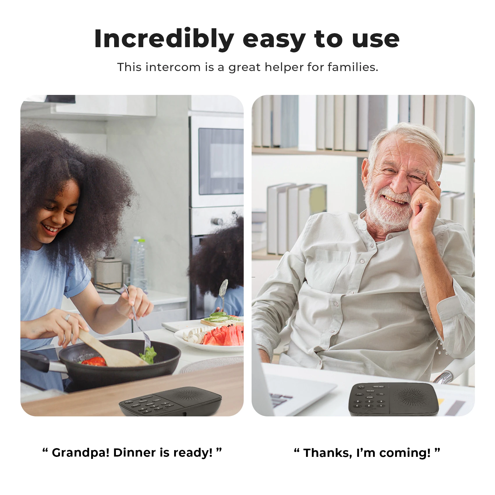 Hosmart Long Range Full Duplex Wireless Intercom System Two Way Office ...