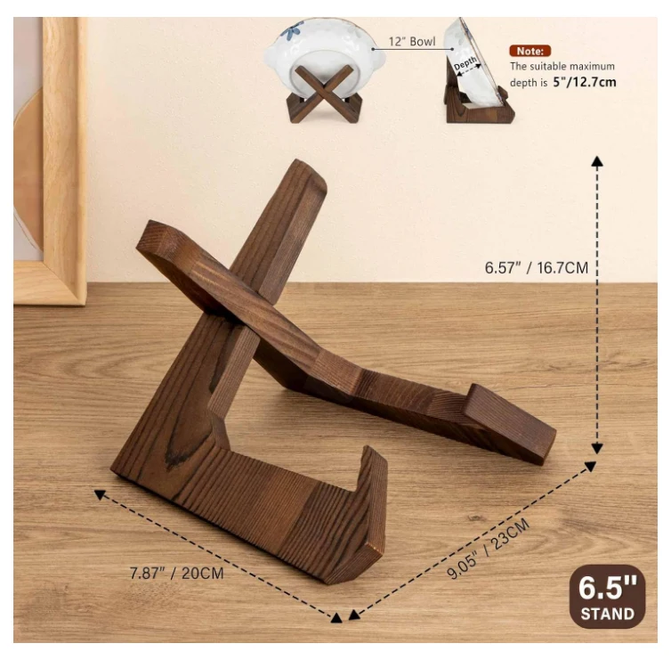 Wooden Easel Frame Holder Display Stand For Large Deep Bowls Platters ...