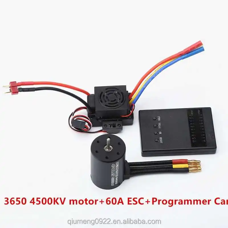 3650 Brushless Motor 60a Esc Programmer Card Combo Set For 1/8 1/10 Rc ...
