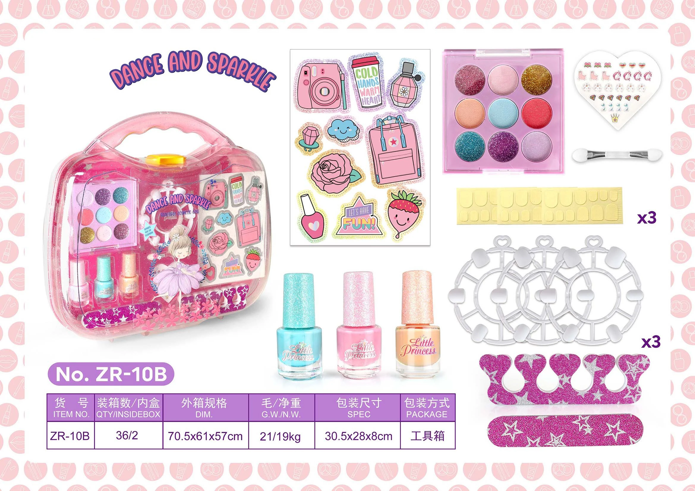 Kids Makeup Kit For Girl 16 Pcs Washable Real Cosmetic Safe & Non-toxic ...