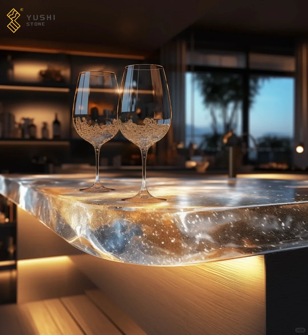 YUSHI Modern Lumi Stone Island - Customizable Kitchen Countertop
