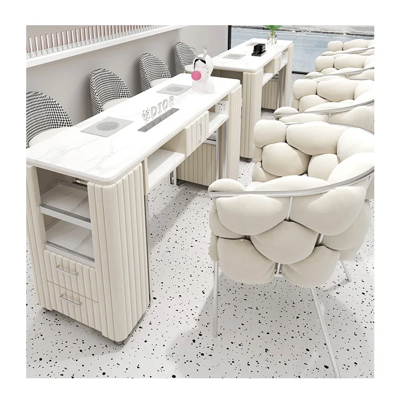Nordic Cream Style Luxury Nail Tables Light and Unanimous Praise for ...
