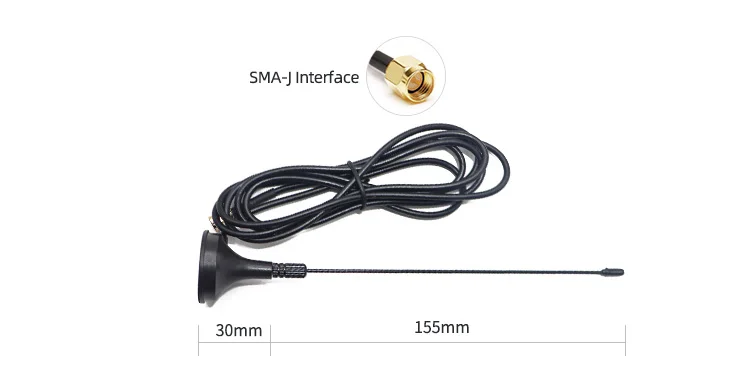 Magnetic Base 433MHz Antenna External 433 MHz external Antenna With SMA ...