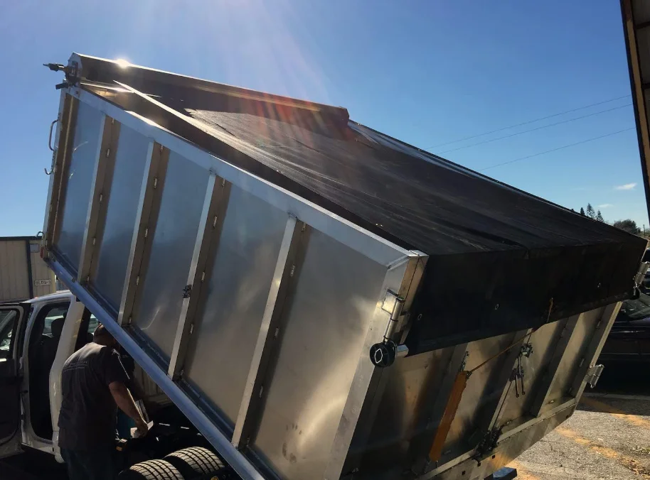 Manual Aluminum 7-1/2 FT X 15 FT Dump Body Tarp Kit 15' Mesh Tarp ...