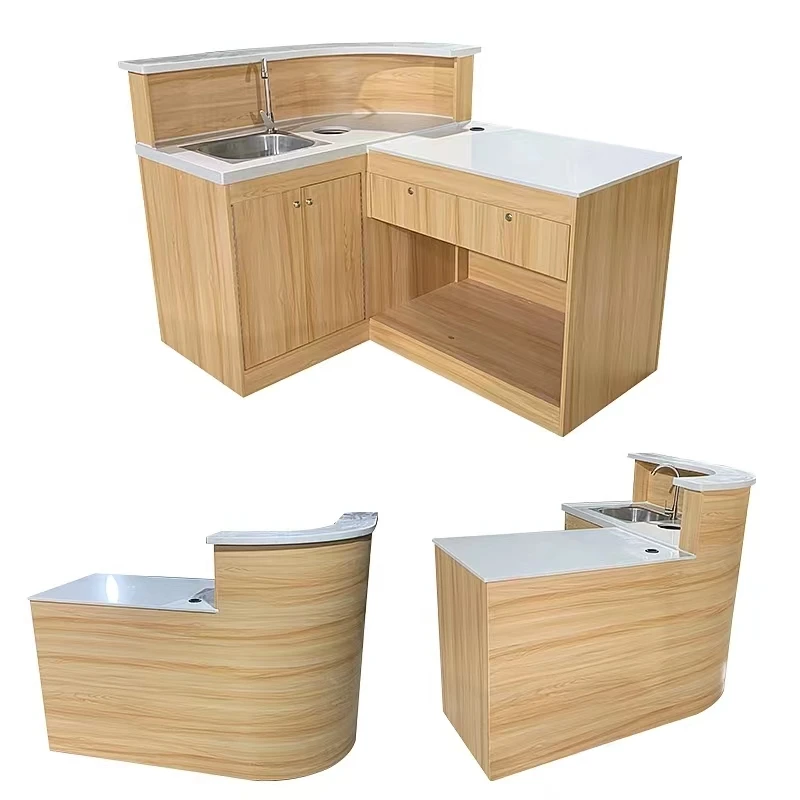 Stainless Steel Checkout Counter Counter Double Bowl Stainless Steel ...