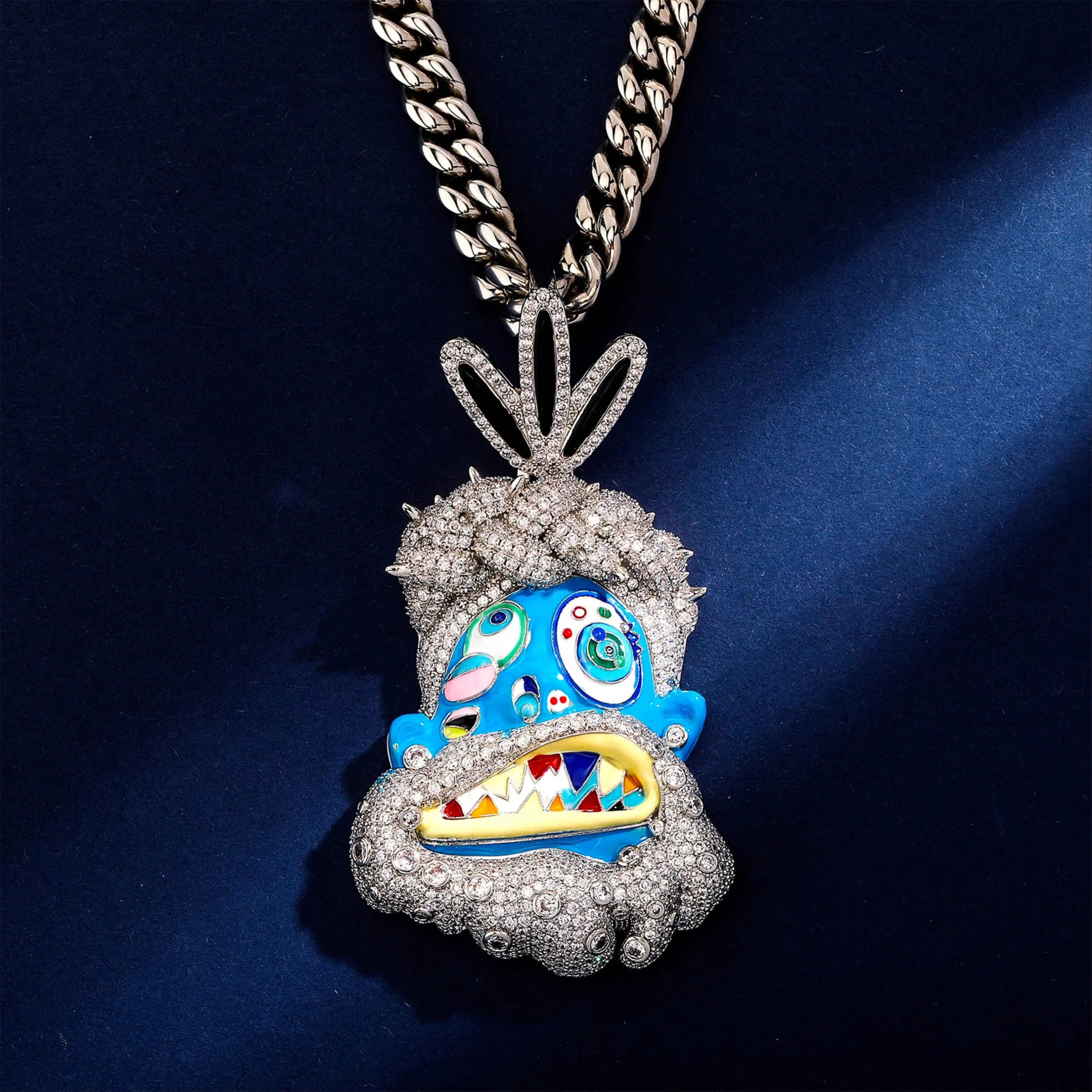 Custom 7.20 Ct Diamond Pendant 925 Silver Iced Out Vvs Moissanite ...