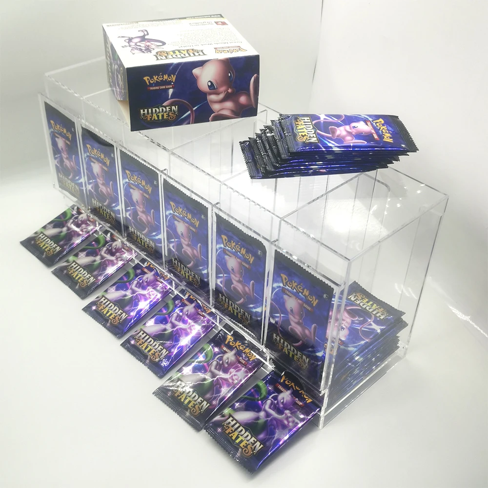 UV Protection Acrylic 6 Slot Booster Pack Dispenser