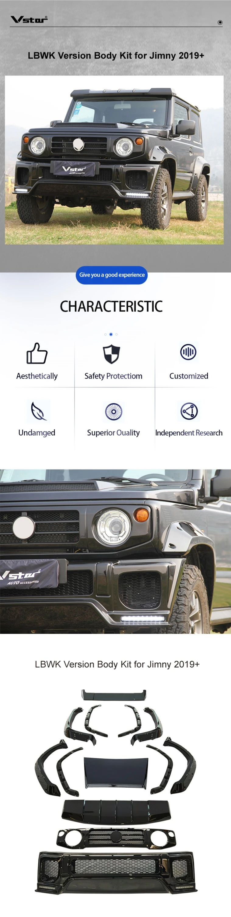 High Quality Wide Body Kit For Suzuki Jimny Car Upgrade To Lb Body Kit ...