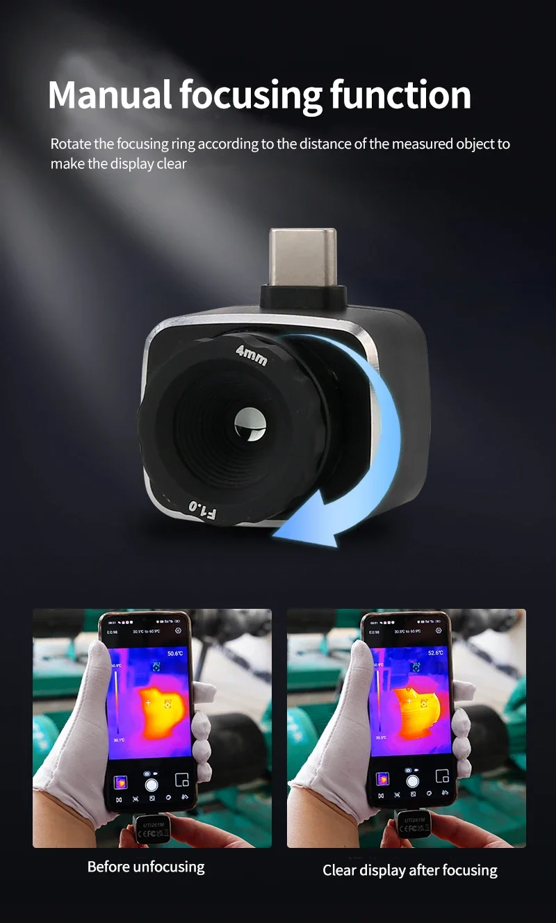 Uni-t Thermal Camera For Android Phone Uti261m Infrared Thermal Imager ...