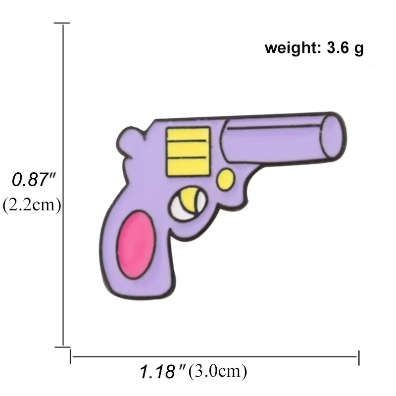High Quality Metal Gun Lapel Pins Wholesale 3d Zinc Alloy Clothing ...