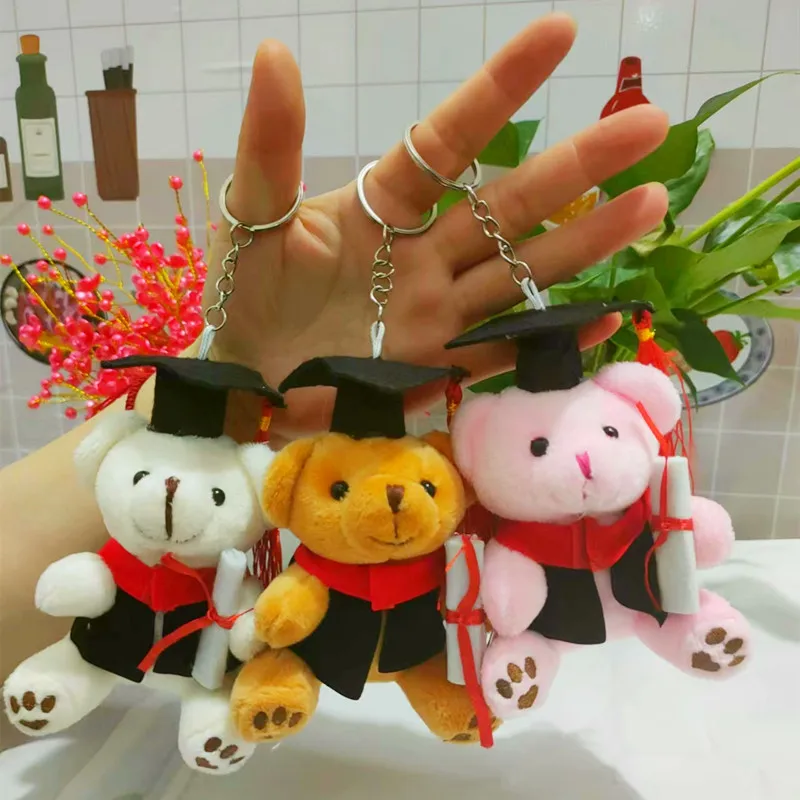 Mini Graduation Bear Custom Plush Keychains Toys Pendant Graduation ...