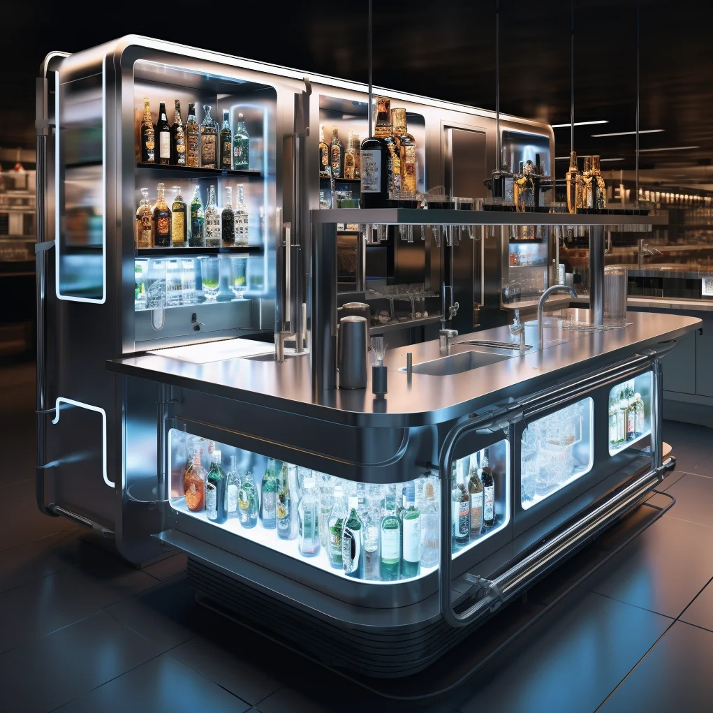 Commercial Solid Surface Marble Texture Night Club Led Bar Counter ...