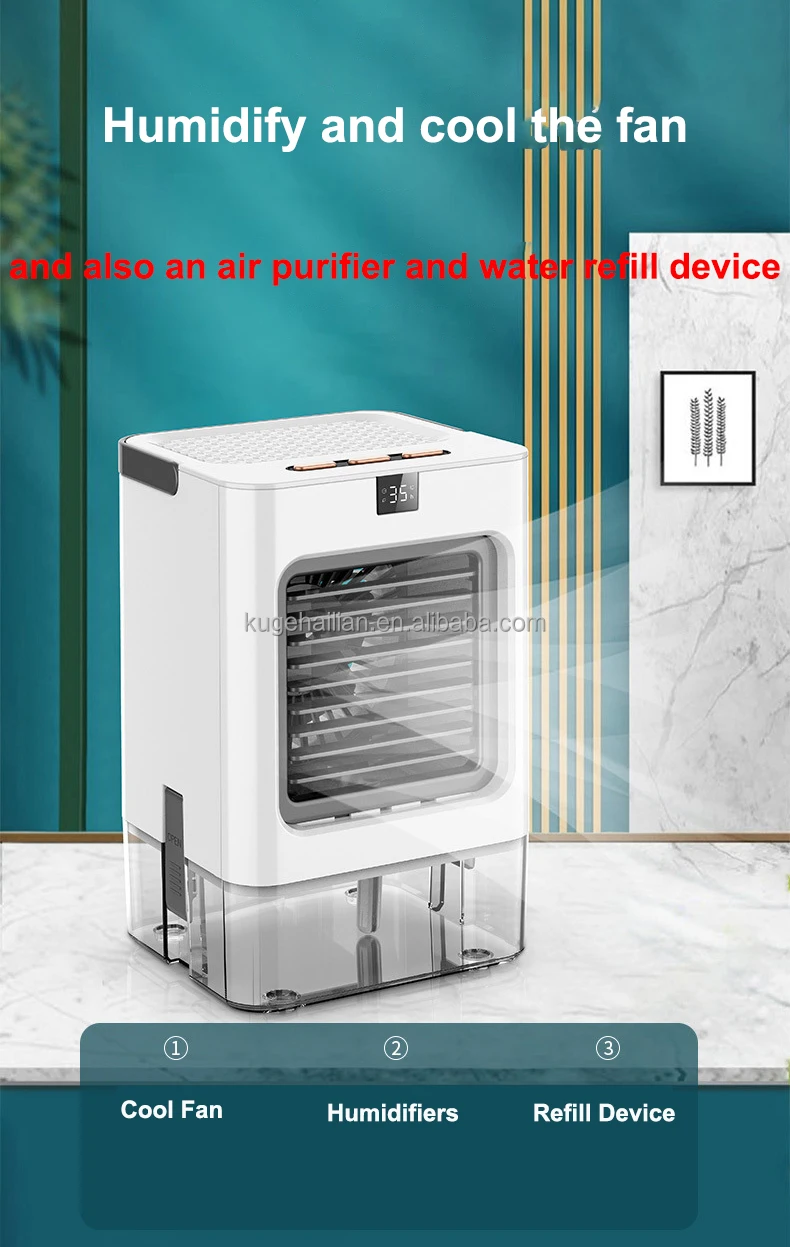 Portable Rapid Down Temperature Home Office Air-conditioner Fan Water ...