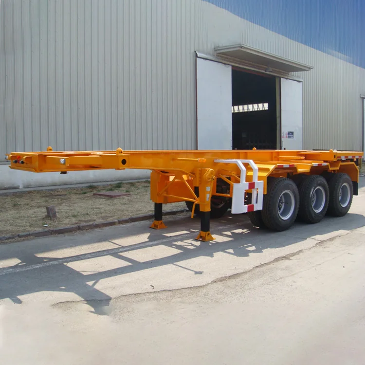 2023 Best Design New 3 Axles 40ft Skeleton Steel Chassis 20-80 Tons 2 3 4 Axles Skeleton 20ft ...