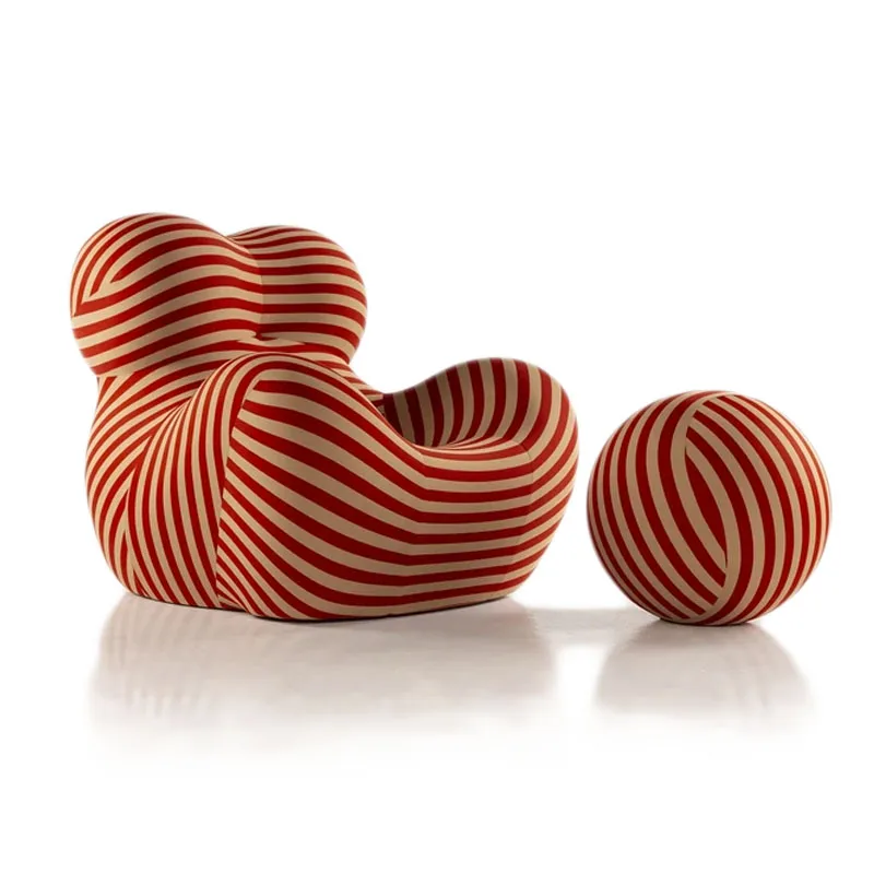 Italia Luxury Armchairs With Ottoman Living Room Lounge Chairs La Mamma ...