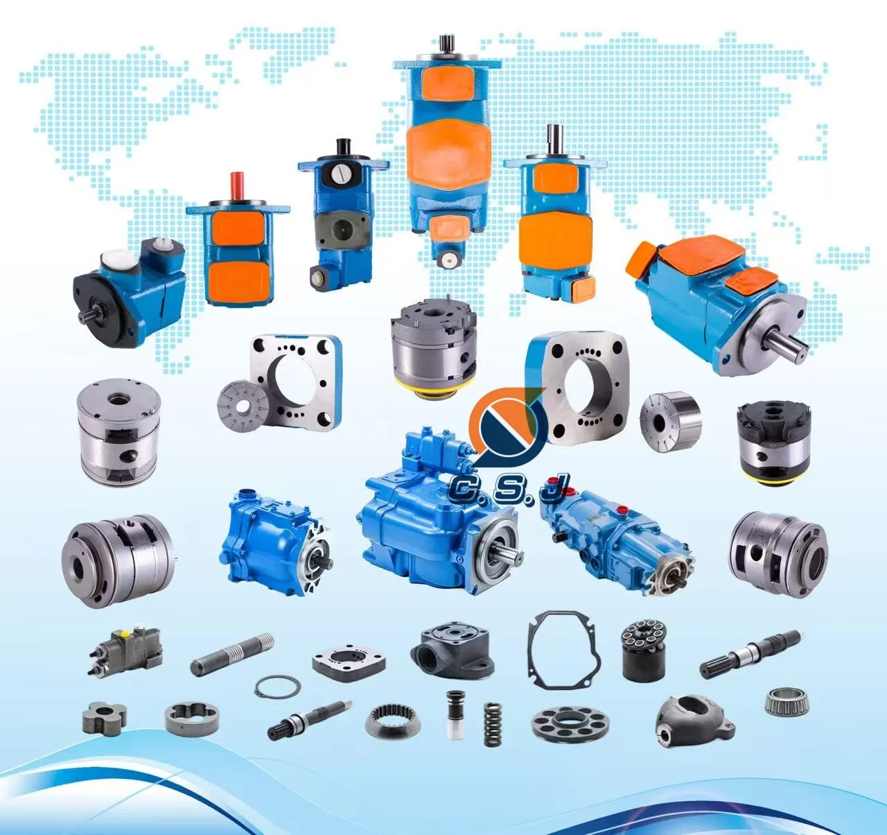 143-9722 1439722 Hydraulic Vane Pump Hydraulic Pump Parts for 980G ...