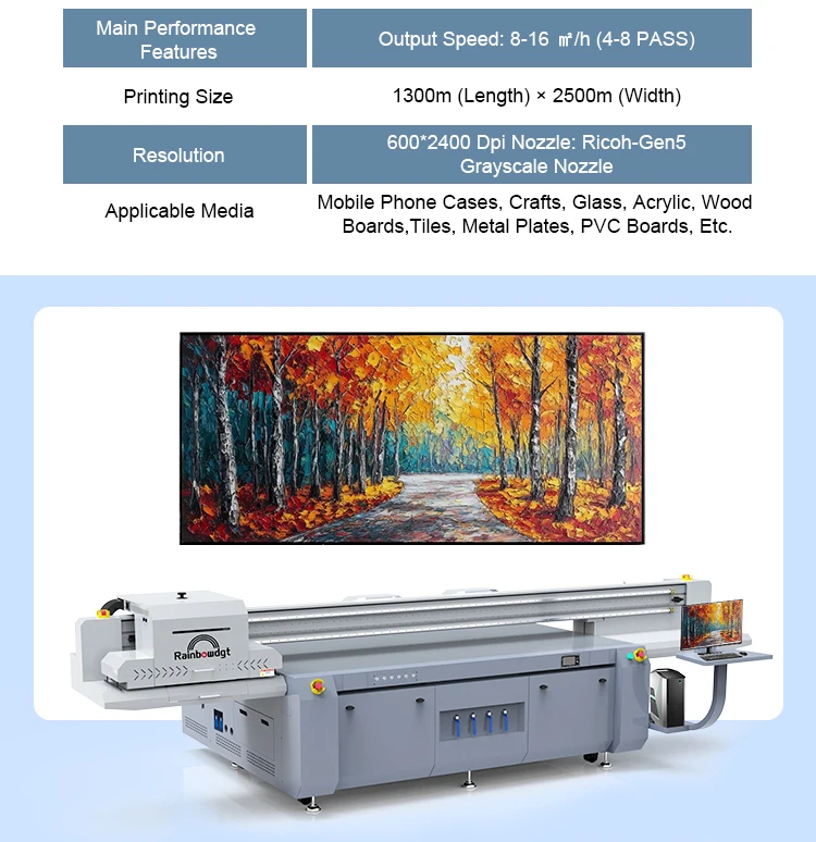 Rainbow UV Flatbed Printer - High Speed & Large Format
