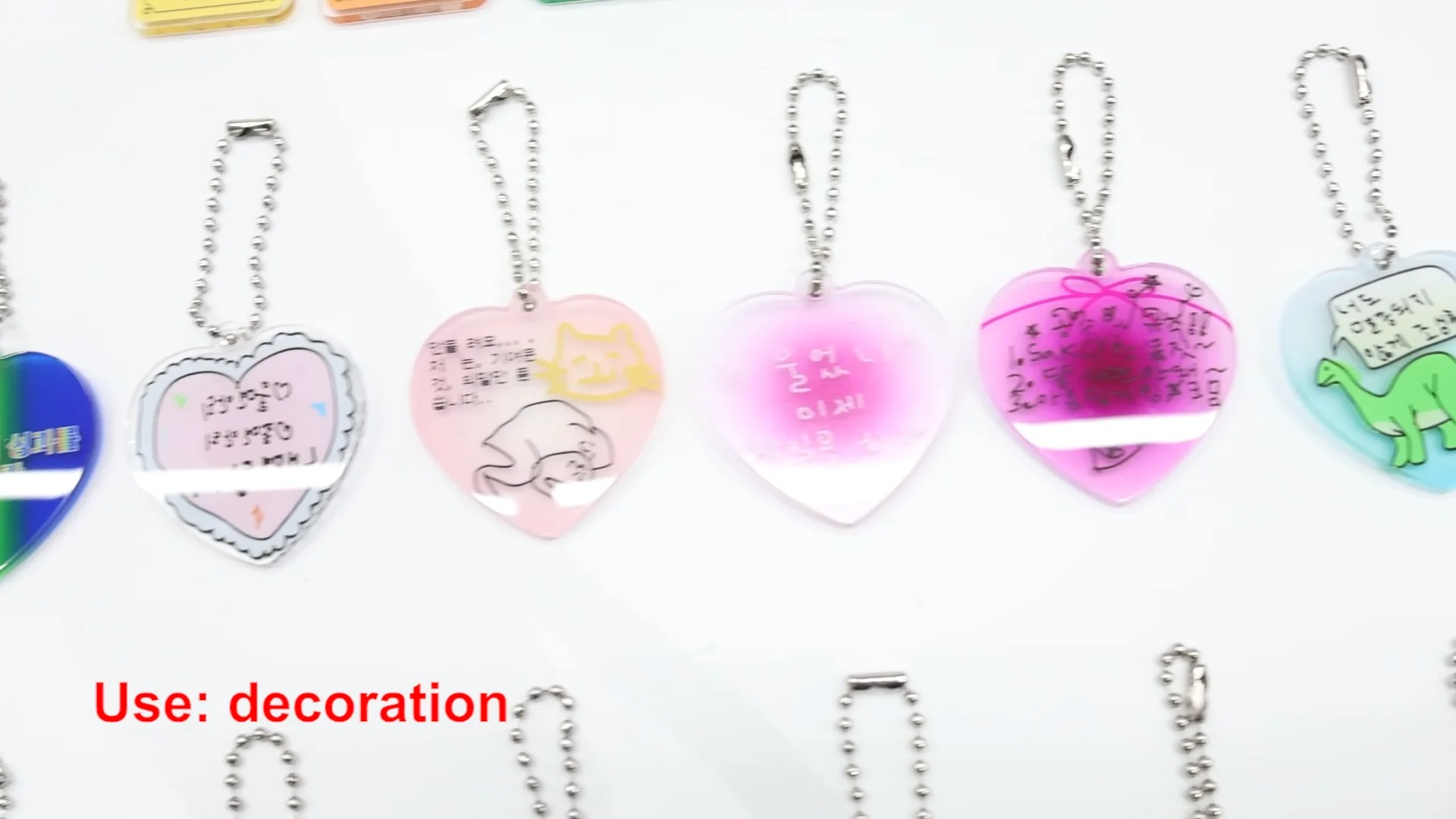 Promotional Plastic Diy Split Key Ring With Acrylic Tag - Buy Acrylic ...