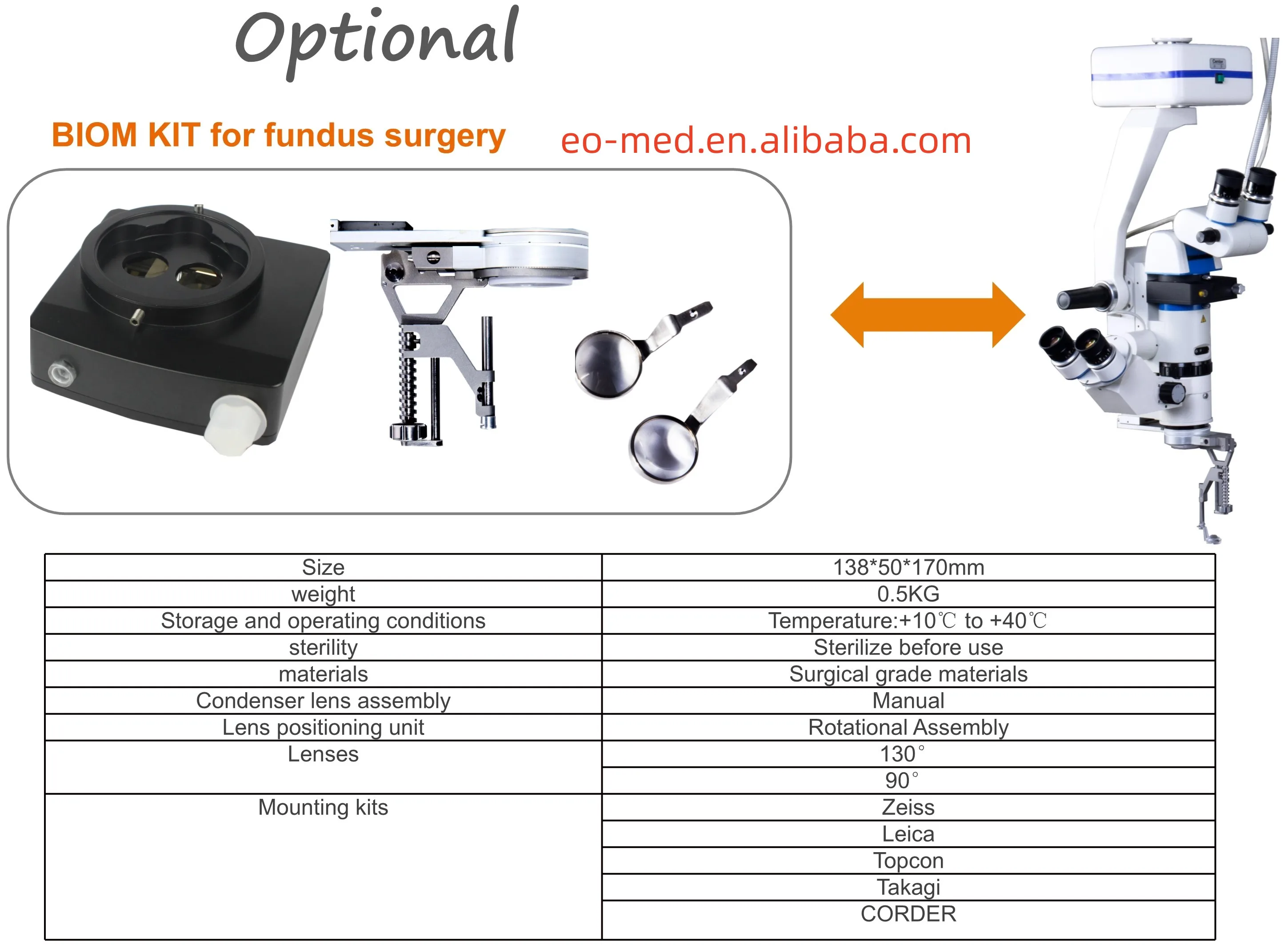 EOM-610A Ophthalmic Surgery Equipment - Precision Microscope